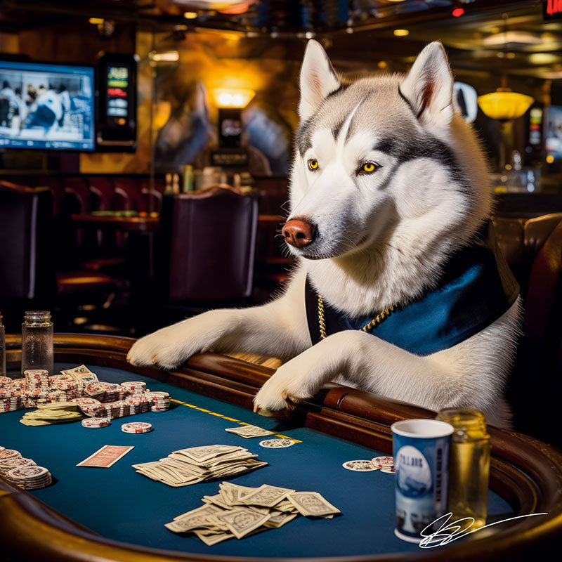 Fluffy Frostbite, Husky artistic creations on stunning ChromaLuxe Metal ...