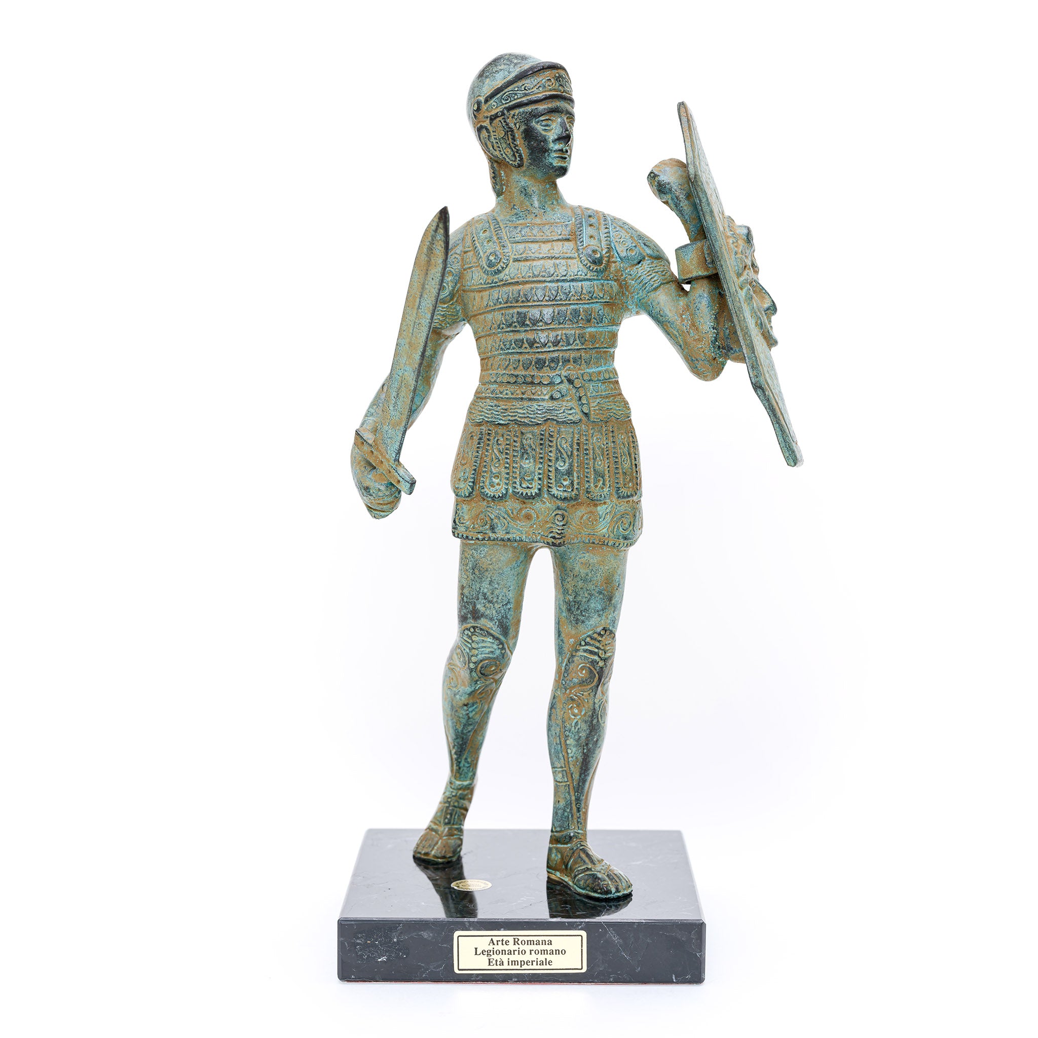 Verdigris Patinated Bronze Roman Gladiator Statue | Made in Italy ...