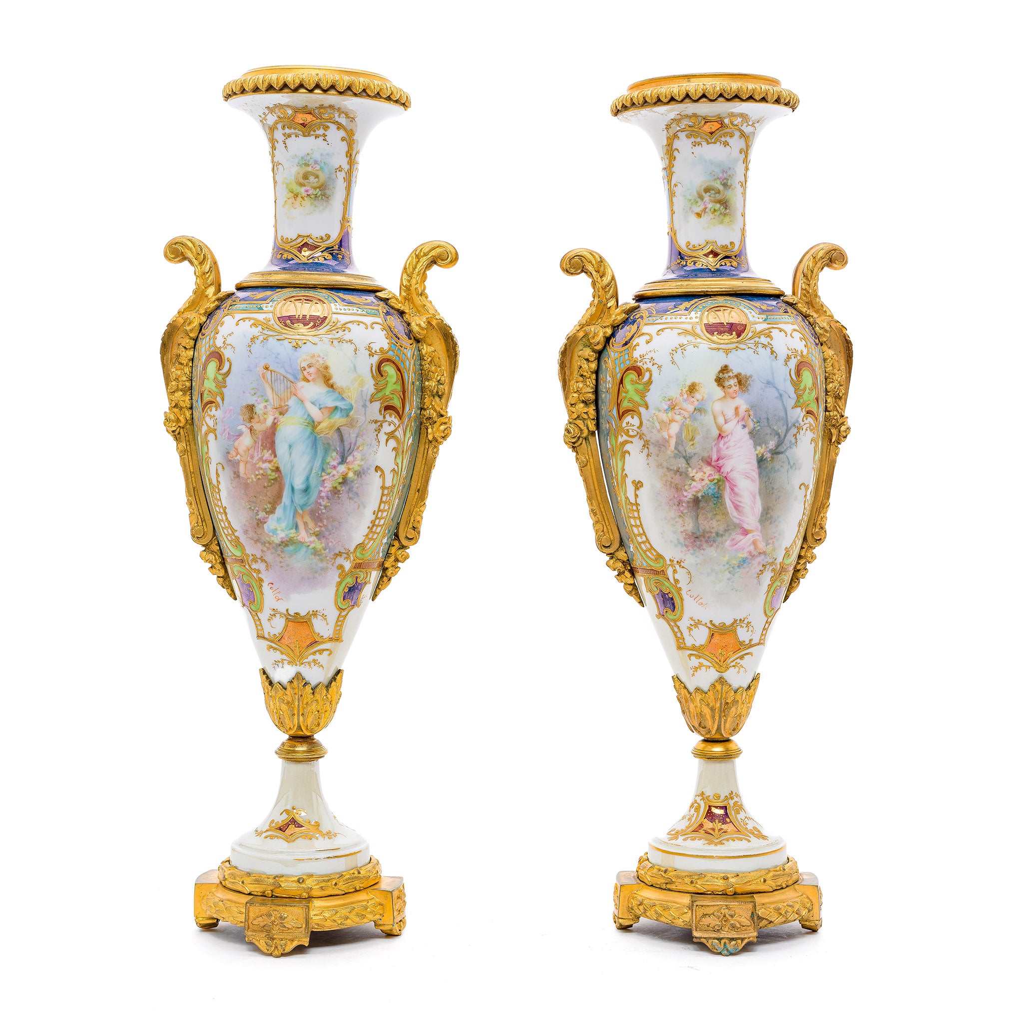 Hand-Painted 19th Century Neoclassical Vases | Gilded Antiques – Regis ...
