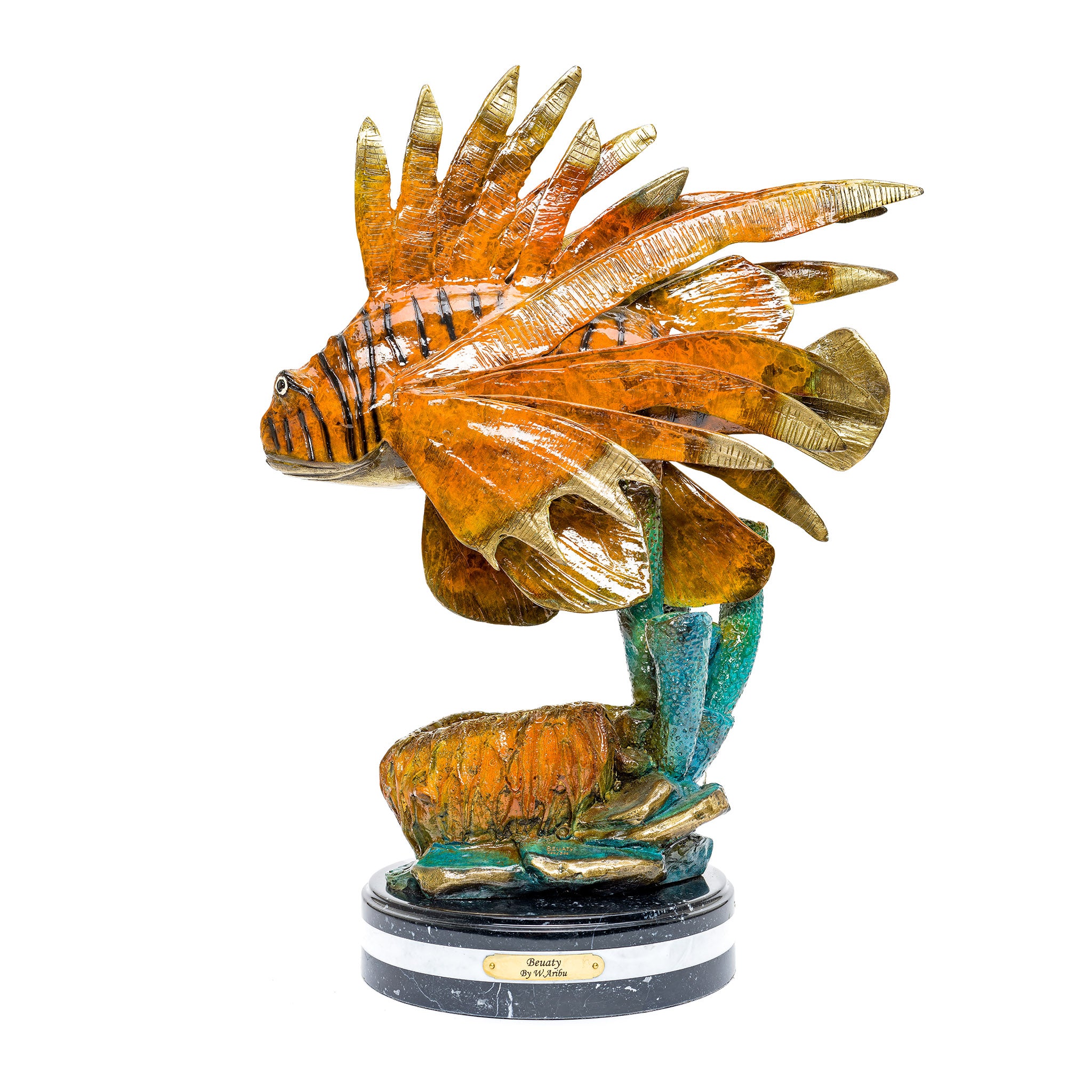 Bronze Lionfish Sculpture with Custom Patina | Marine Elegance – Regis ...