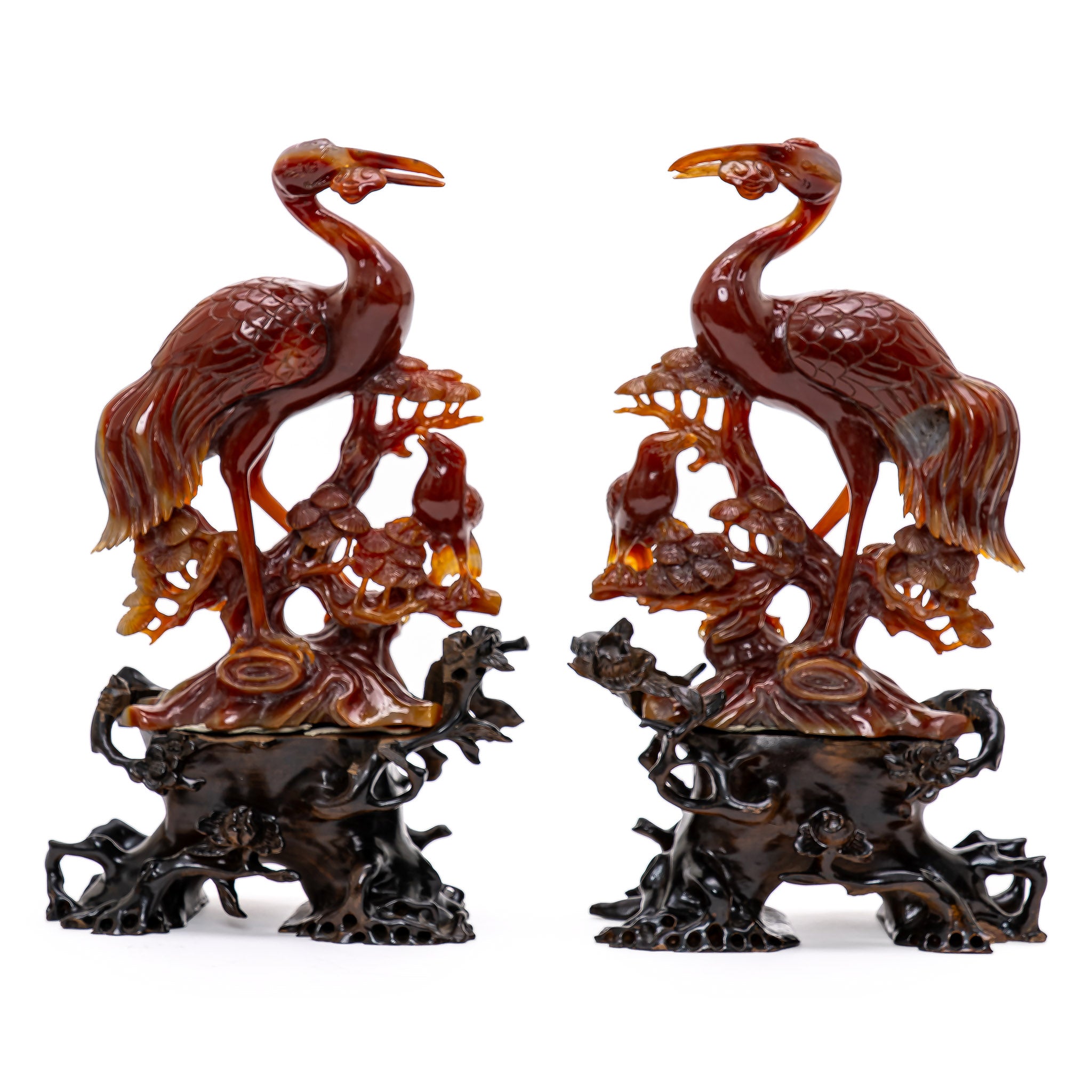 Discover 2 Rare Carnelian Agate Cranes: A Symbol of Prosperity! – Regis ...
