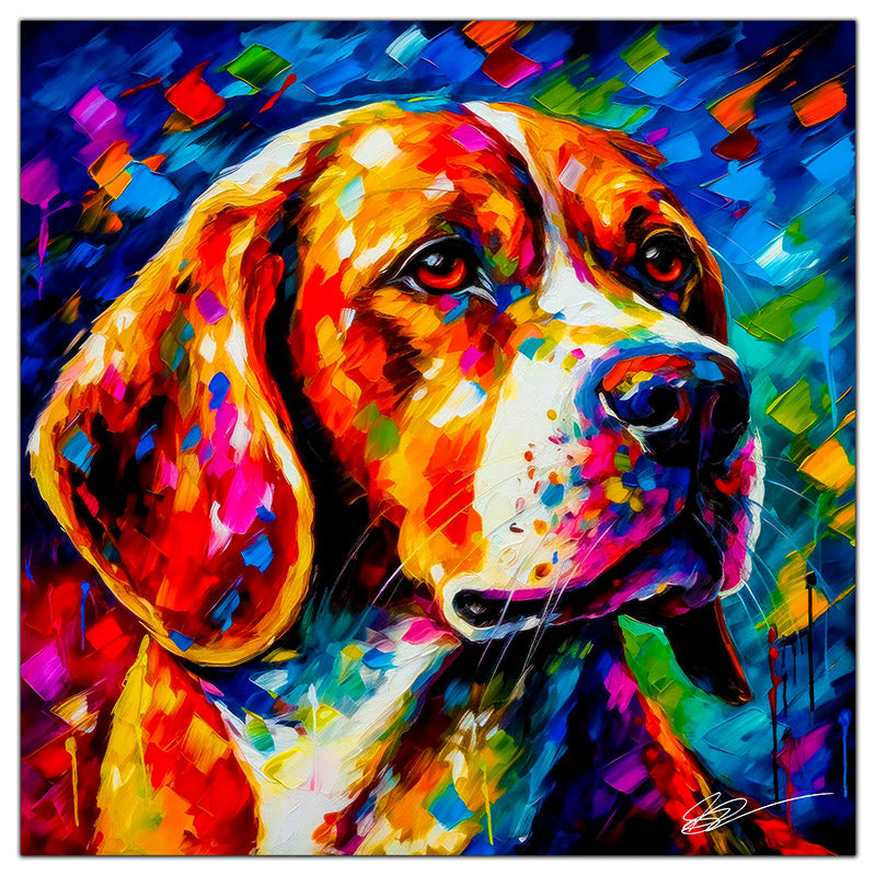 Limited Edition Beagle 06 ChromaLuxe Metal Print | Artist-Signed ...