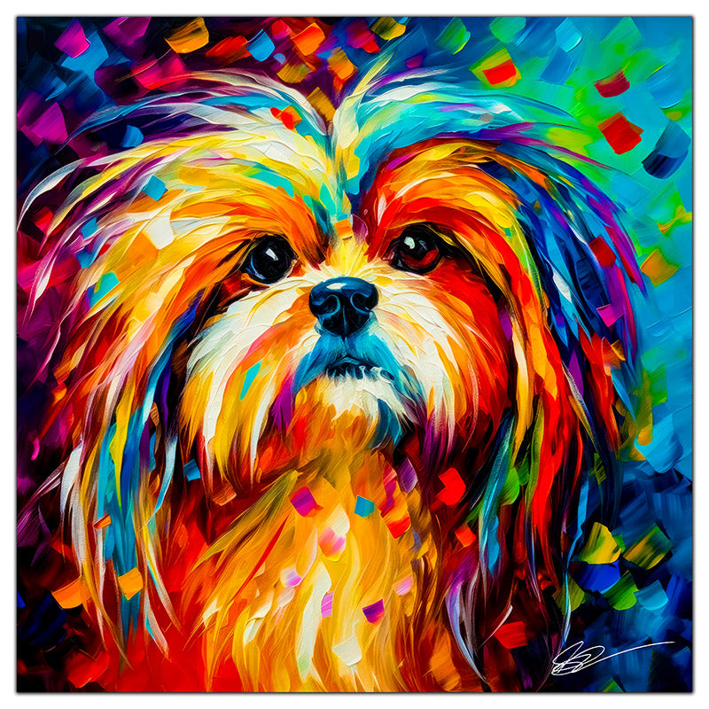 Limited Edition Lhasa Apso 02 ChromaLuxe Metal Print | Artist-Signed ...