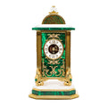 Luxurious Archimede Malachite Clock with Gold Plated Bronzes – Regis ...