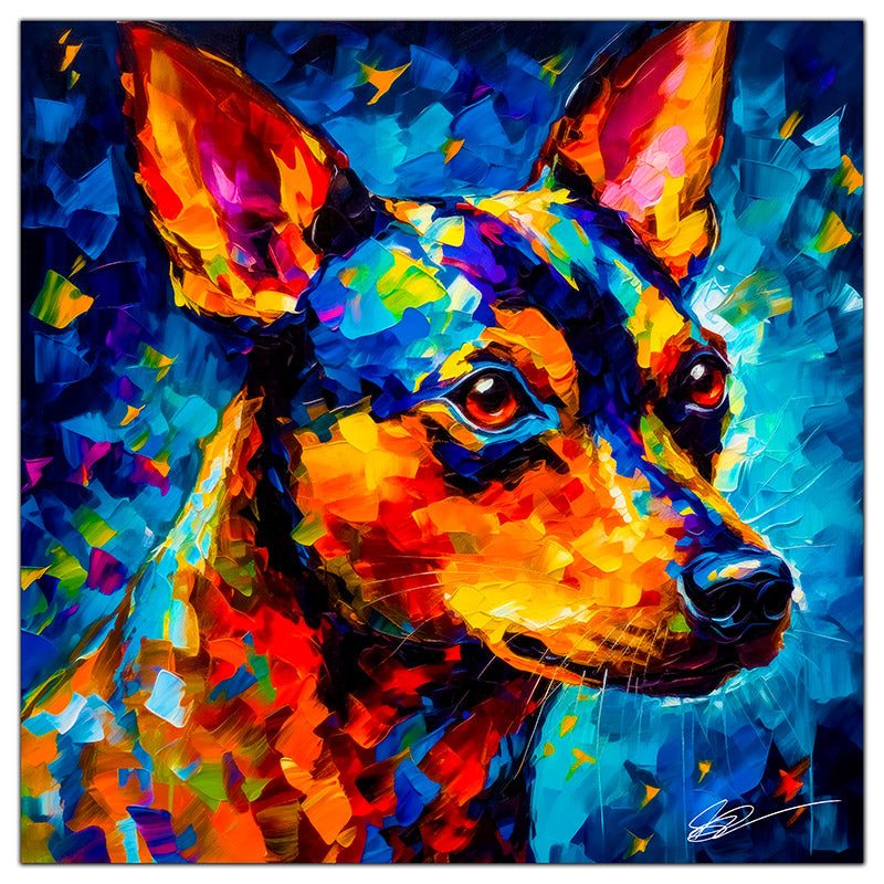 Limited Edition Miniature Pinscher 02 ChromaLuxe Metal Print | Artist ...