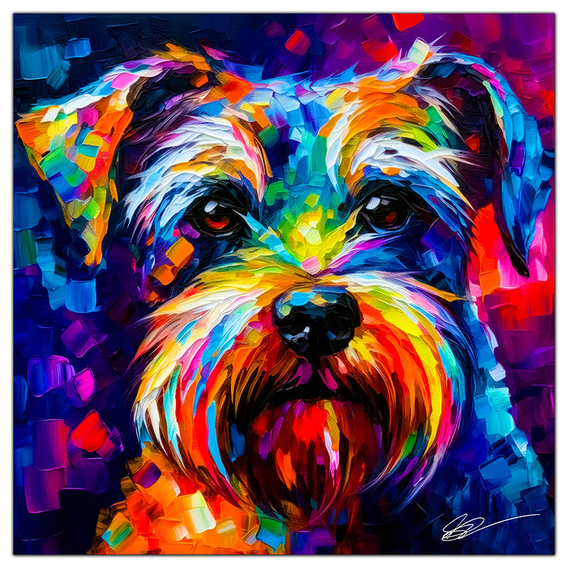 Limited Edition Schnauzer 01 ChromaLuxe Metal Print | Artist-Signed ...