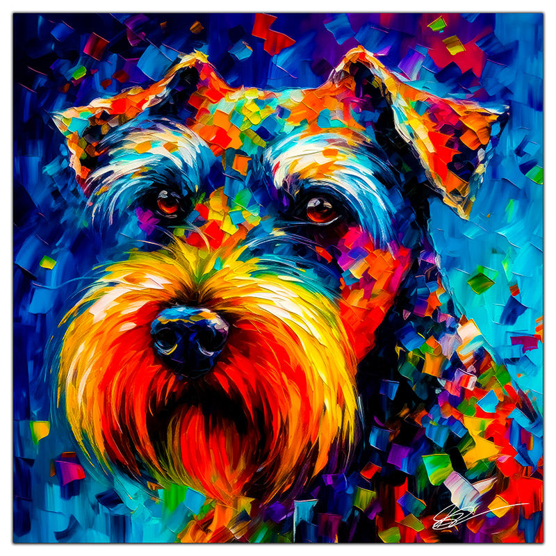 Limited Edition Schnauzer 03 ChromaLuxe Metal Print | Artist-Signed ...