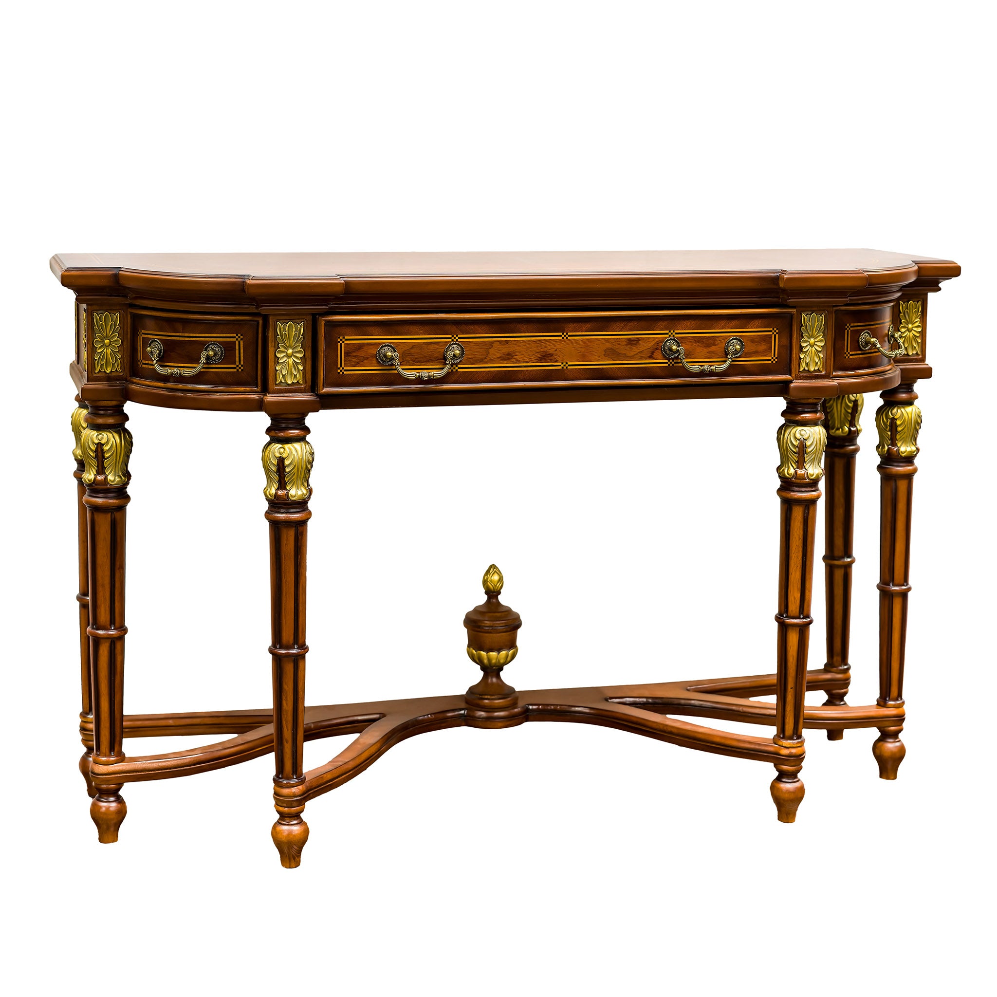 Hand Carved Console Table with Gold Accents | Classic Luxury Design ...