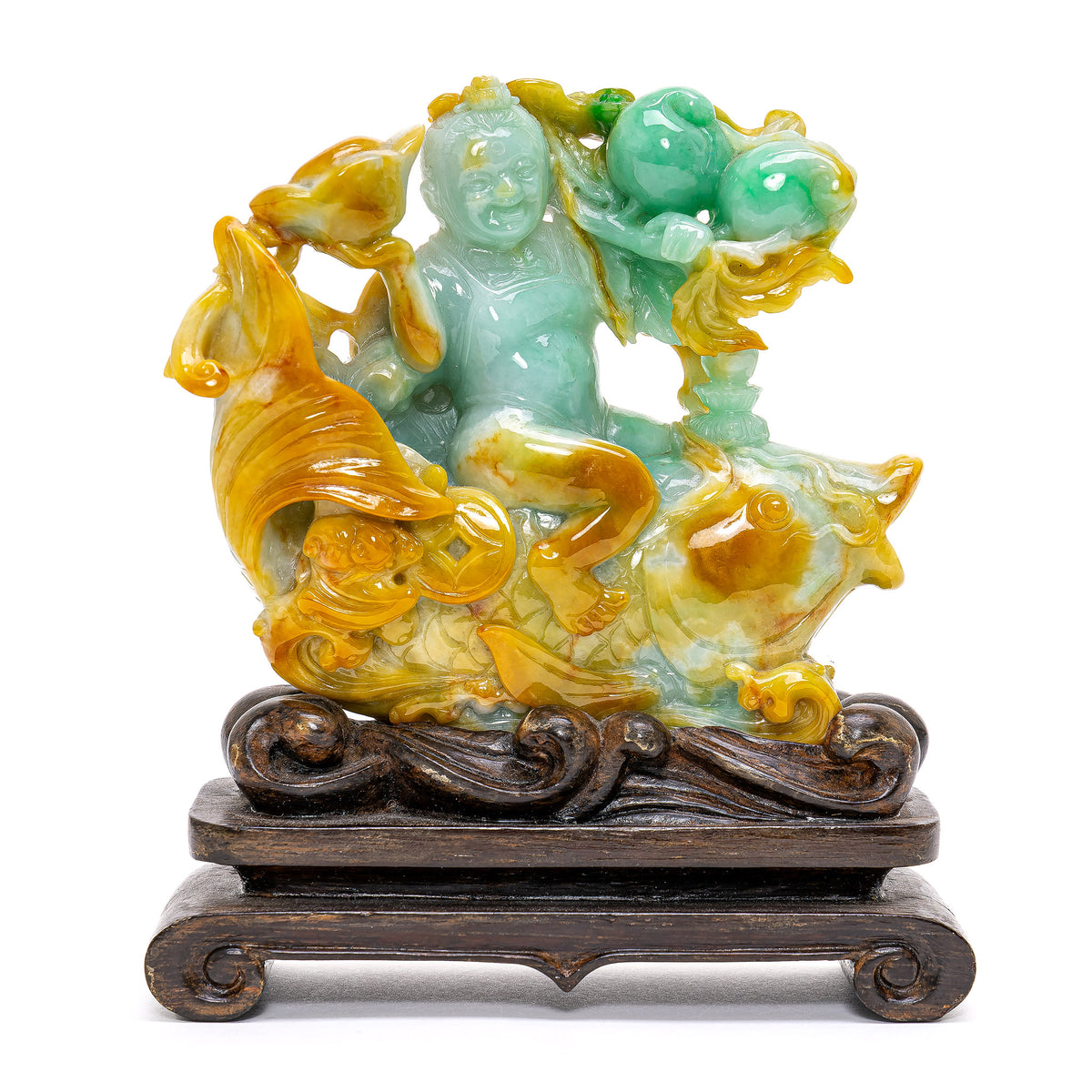 Discover Our Jade Child on Fish: Invite Prosperity & Lon