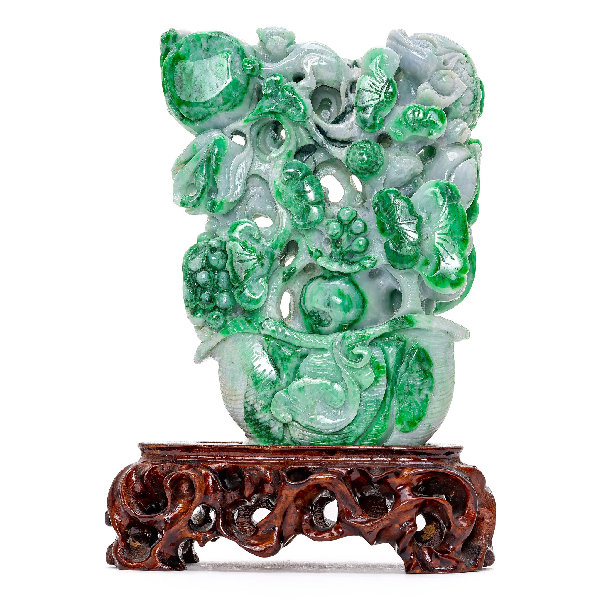 Enchanting Jade Monkey & Flower Basket | Whimsical Home Decor – Regis ...