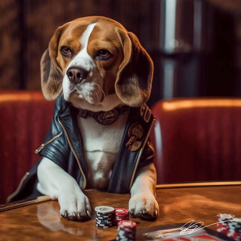 Chip Chaser, Beagle artistic creations on stunning ChromaLux