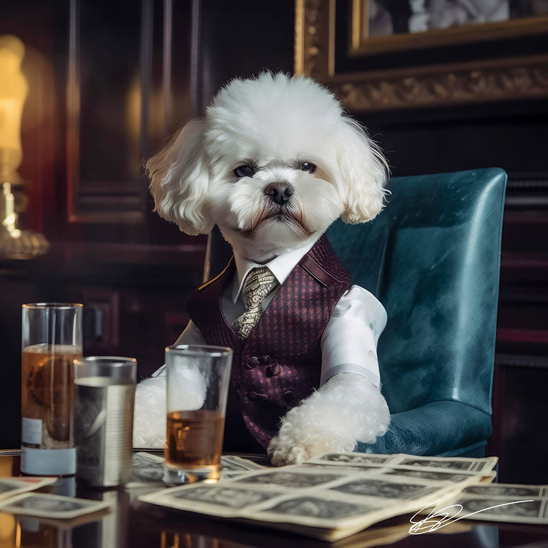 Lucky Fluff, Bichon Frise artistic creations on stunning ChromaLuxe ...