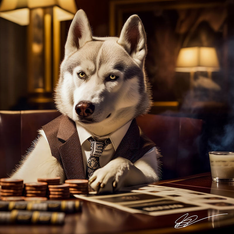 Huskies & High Stakes, Husky artistic creations on stunning ChromaLuxe ...