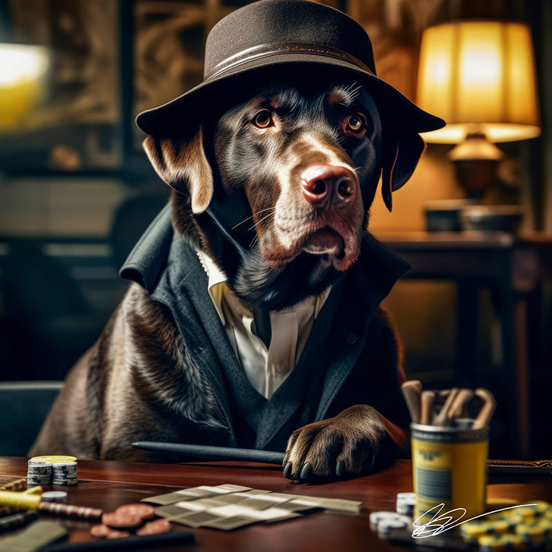 Labrador's Winning Whiskers, Labrador Retriever artistic