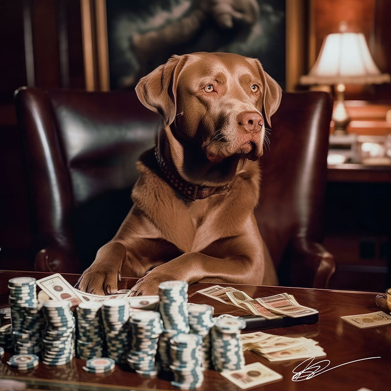 Lab's Lucky Lounge, Labrador Retriever artistic creation