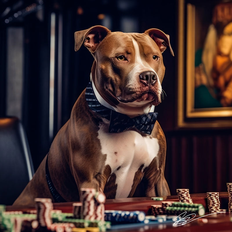 Pit Boss Bull, Pitbull artistic creations on stunning ChromaLuxe Metal ...